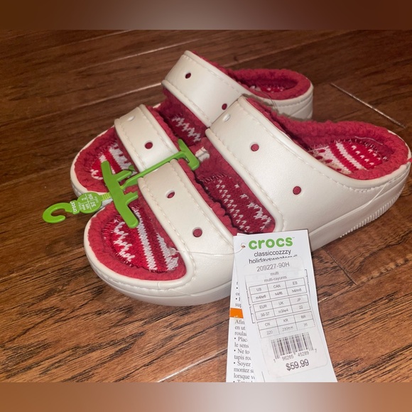 CROCS | Shoes | New Crocs Classic Cozy Sandals Unisex Fuzzy Slippers ...